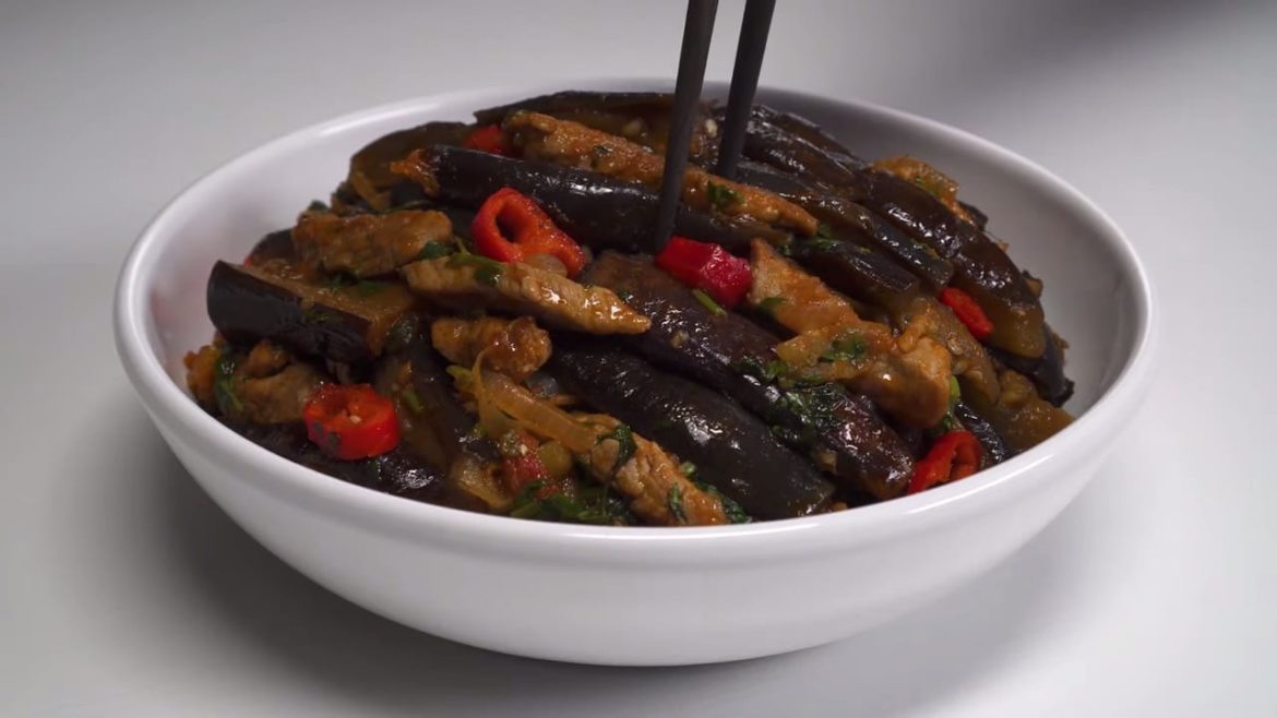 Korean FRIED EGGPLANTS & MEAT –Kadicha | Book Recipes