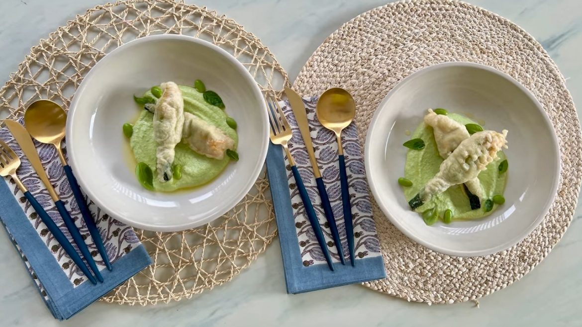 STUFFED ZUCCHINI BLOSSOMS | Book Recipes