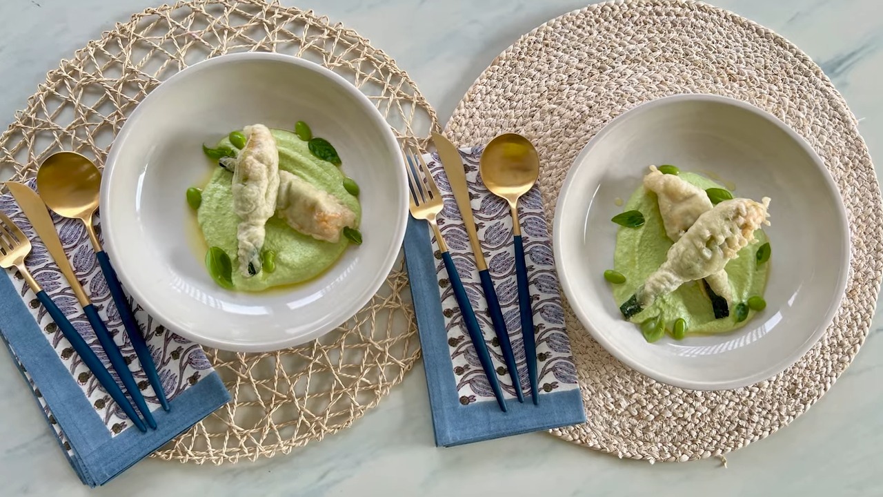 STUFFED ZUCCHINI BLOSSOMS | Book Recipes